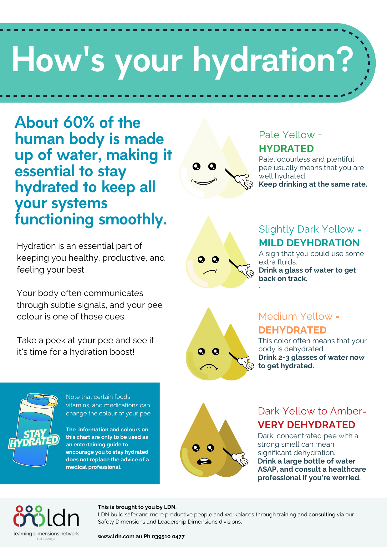 Why hydration matters at work (+ printable Infographic) | LDN